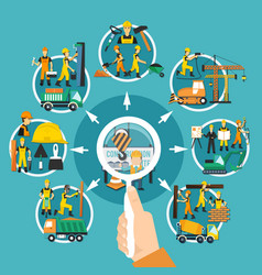 Construction worker infographic Royalty Free Vector Image