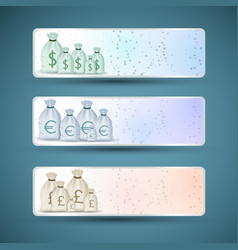 Bank horizontal banners Royalty Free Vector Image