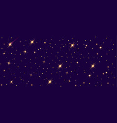 Starry sky with bright and dim stars in night Vector Image