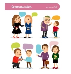 Conversation between two person Royalty Free Vector Image