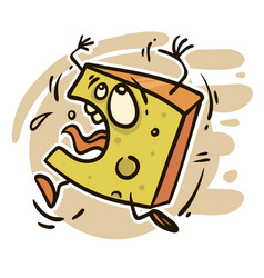 Cheese cartoon Royalty Free Vector Image - VectorStock