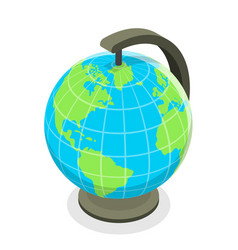 Isometric planet earth sun and moon Royalty Free Vector