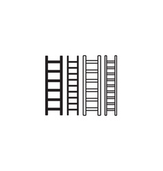 Wooden ladder household tool isolated set Vector Image