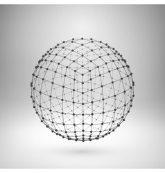 Wireframe mesh polygonal sphere Royalty Free Vector Image