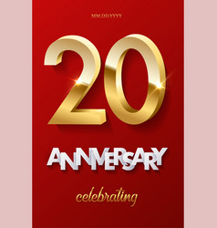 Template 20 years anniversary Royalty Free Vector Image