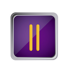 Stop button icon with background purple Royalty Free Vector