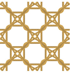 Marine rope seamless pattern nautical knot Vector Image