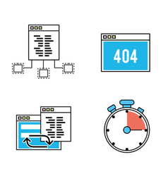 Set webside code programmer technology Royalty Free Vector