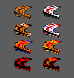 Motorcycle helmet collection Royalty Free Vector Image