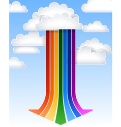 Rainbow arrow Royalty Free Vector Image - VectorStock