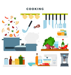 Cooking soup Royalty Free Vector Image - VectorStock
