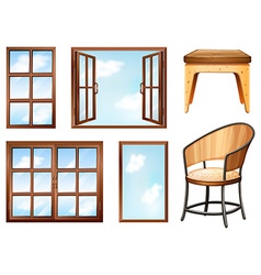Different window designs Royalty Free Vector Image