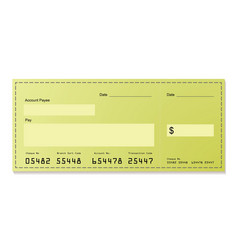 Bank cheque Royalty Free Vector Image - VectorStock