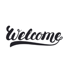 Welcome hand lettering Royalty Free Vector Image