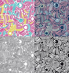 Easter egg seamless pattern and background set Vector Image