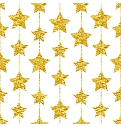 Gold star seamless pattern Royalty Free Vector Image