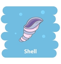 Sea shells exotic marine cartoon clam-shell Vector Image