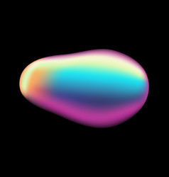 Gradient iridescent shapes abstract bright fluid Vector Image