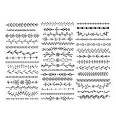 Collection of hand drawn borders in sketch Vector Image
