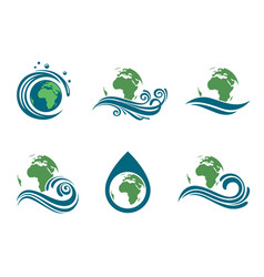 Earth icons set Royalty Free Vector Image - VectorStock