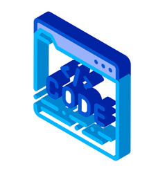 Structure computer system isometric icon Vector Image