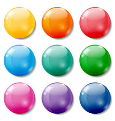 Transparent glass buttons Royalty Free Vector Image