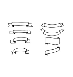 Hand-drawn banner scribble vintage scroll Vector Image