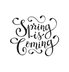 Spring time wording Royalty Free Vector Image - VectorStock