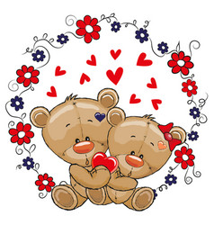 Two cute bears Royalty Free Vector Image - VectorStock