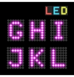 Fourteen segment led display letters and numerals Vector Image