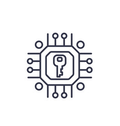 Encryption cryptography icon Royalty Free Vector Image