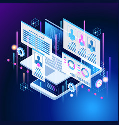 Adaptive interface design concept Royalty Free Vector Image