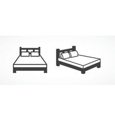 Bed the white color icon Royalty Free Vector Image
