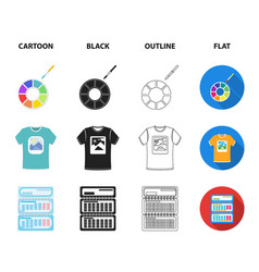 Scanner color palette and other equipment Vector Image