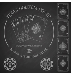 Poker game logo emblem Royalty Free Vector Image