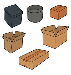 Set of box Royalty Free Vector Image - VectorStock