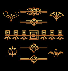 Art deco frames and borders Royalty Free Vector Image