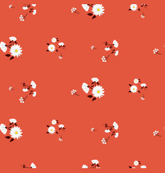Daisy flowers seamless pattern Royalty Free Vector Image