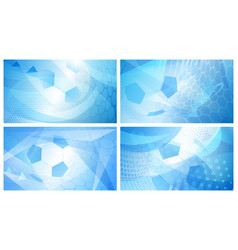 Soccer backgrounds in blue colors Royalty Free Vector Image