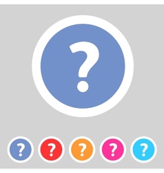 Flat game graphics icon question Royalty Free Vector Image