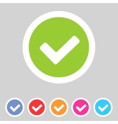Flat game graphics icon tick Royalty Free Vector Image
