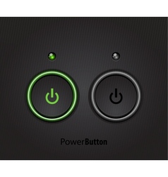 Black led light power button Royalty Free Vector Image