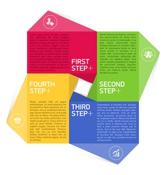 Four parts design template Royalty Free Vector Image