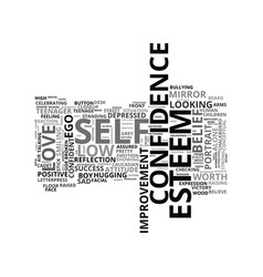 Esteem word cloud concept Royalty Free Vector Image