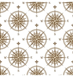 Seamless pattern with old nautical map Royalty Free Vector