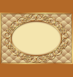 Gold banner with beautiful pattern Royalty Free Vector Image