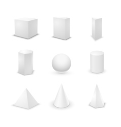 Geometric 3d figures Royalty Free Vector Image