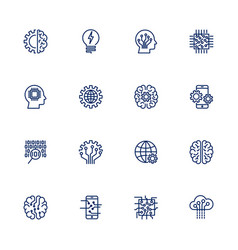Digital interaction icon set Royalty Free Vector Image