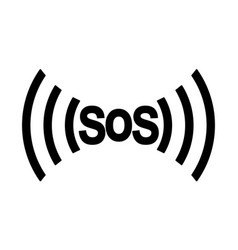 Icon sign sos symbol interlaced letters s o s sign