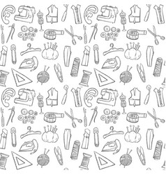 Baking tools seamless pattern background set Vector Image